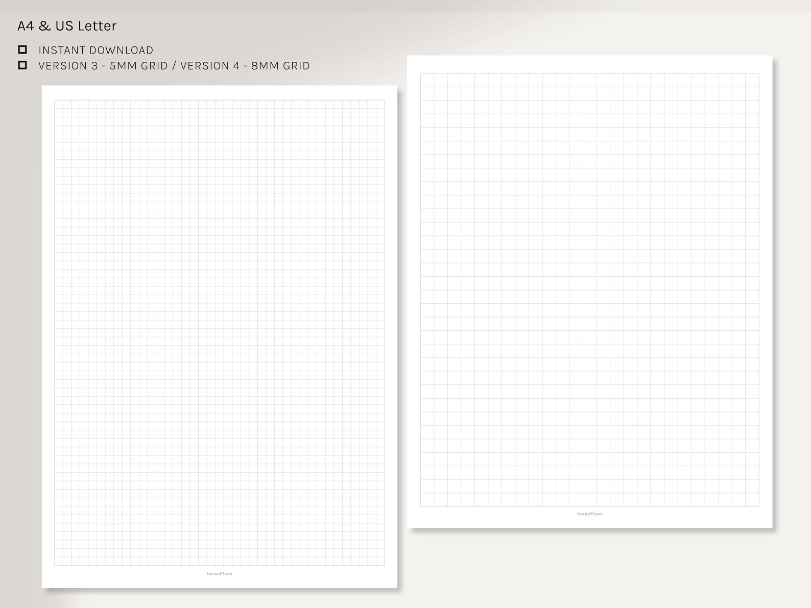 Basic Notes Paper Set A4 US Letter Printable Planner - Etsy Canada