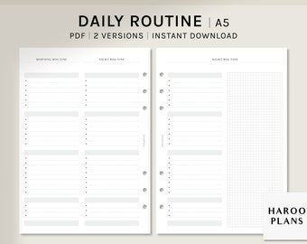 Weekly Rhythm Chart Fillable Daily Morning & Evening Routine - Etsy