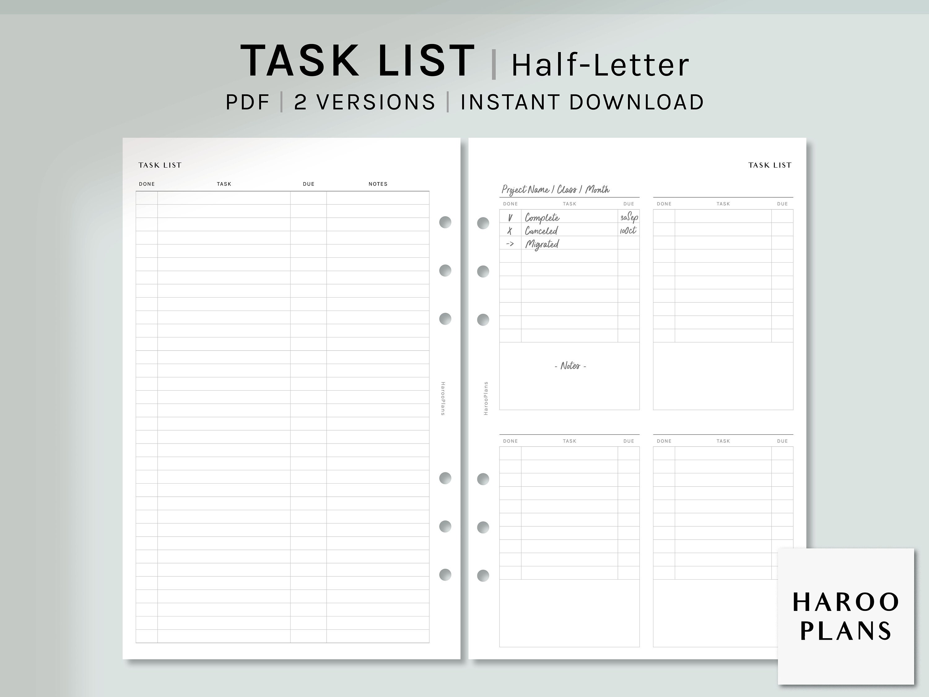 Project Checklist Assignments Template