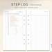 Step Log Personal Size Printable Inserts Health Planner | Etsy