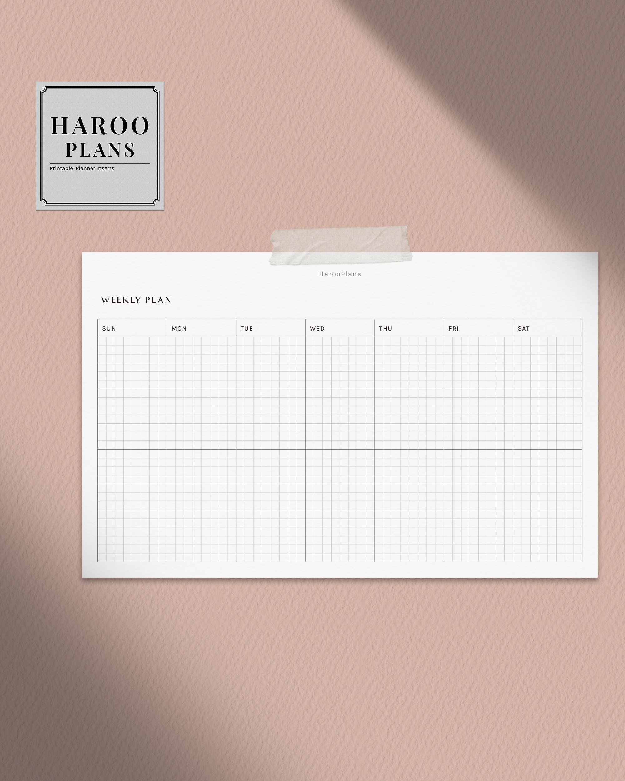 Weekly Planner FC Compact Printable Inserts Undated - Etsy