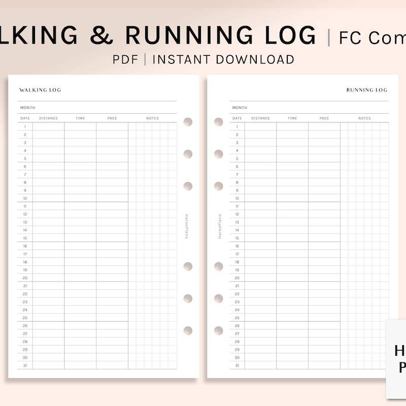 Running Log - Etsy