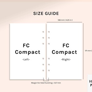 Daily Planner | FC Compact Size Printable Inserts | 24hours Schedule ...