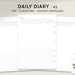 Daily Diary A5 Printable Planner Inserts Blank Notepad | Etsy