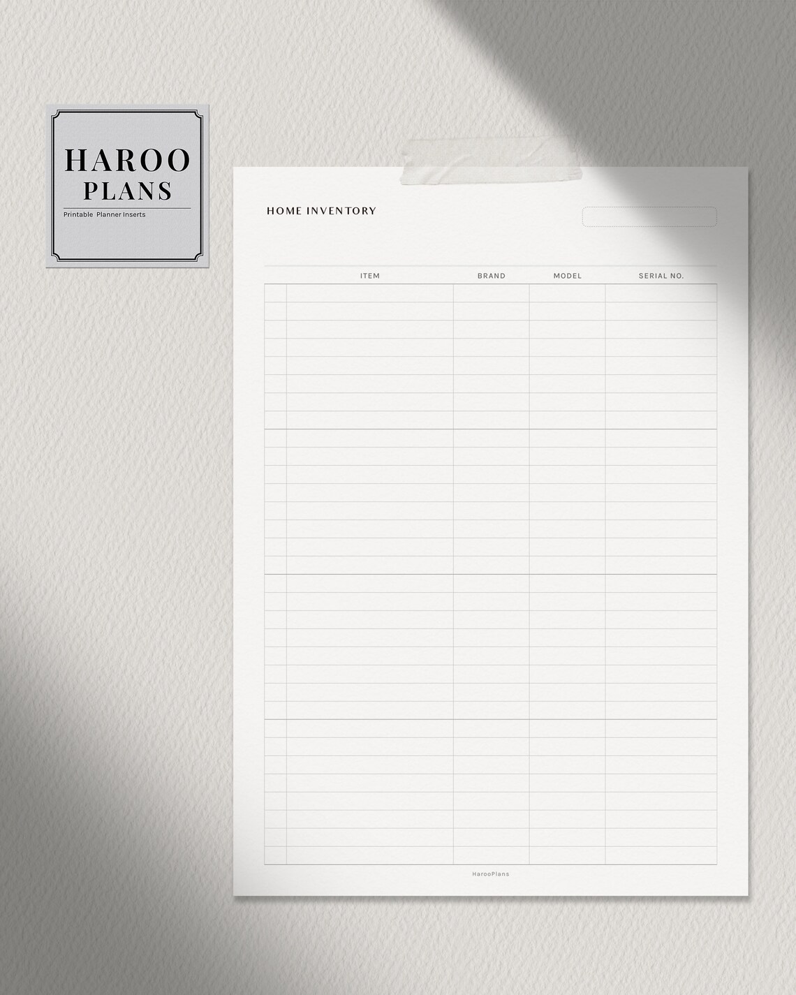 Home Inventory A4 US Letter Printable Planner Inserts - Etsy