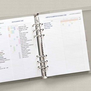 Cleaning Schedule | A5 Printable Planner Inserts | Housekeeping Routine ...