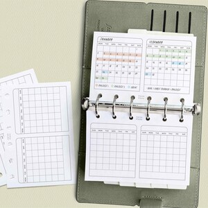 2 Month Calendar | Pocket Size Printable Planner Inserts | Two Months ...
