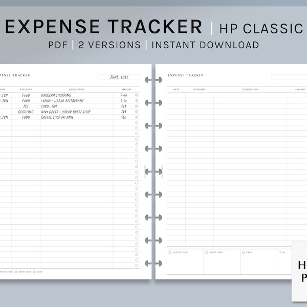 Expense Tracker List - Etsy