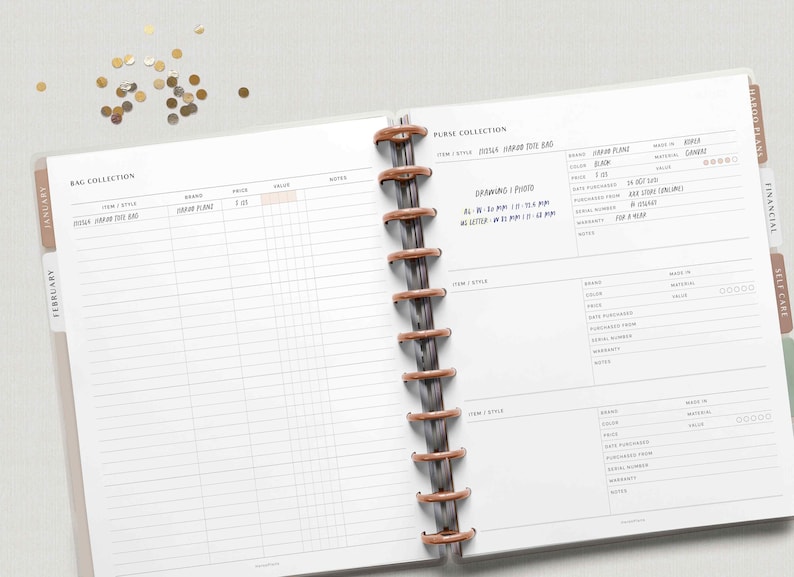 Bag & Purse Collection A4 US Letter Printable Planner - Etsy