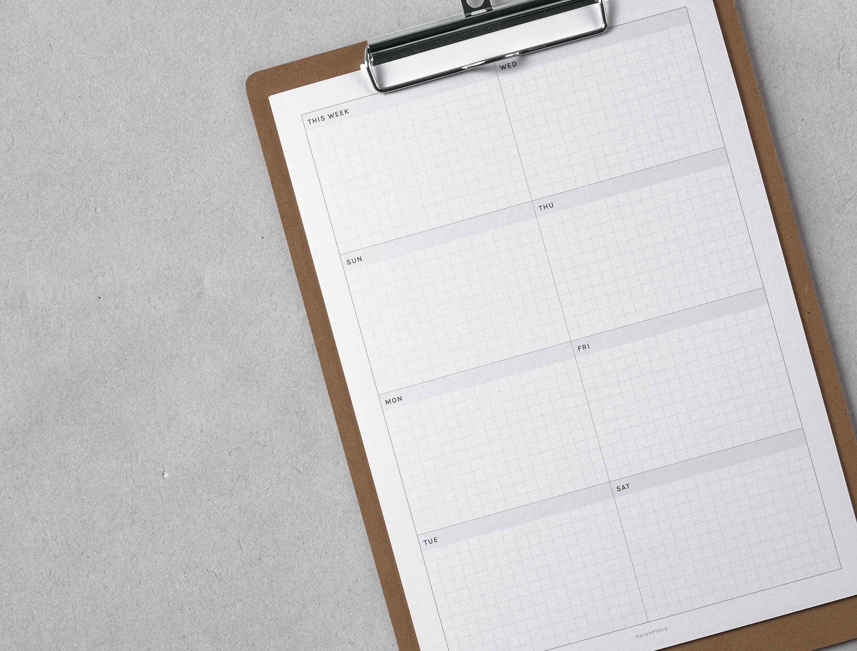 Weekly A4 US Letter Printable Planner Inserts WO1P - Etsy