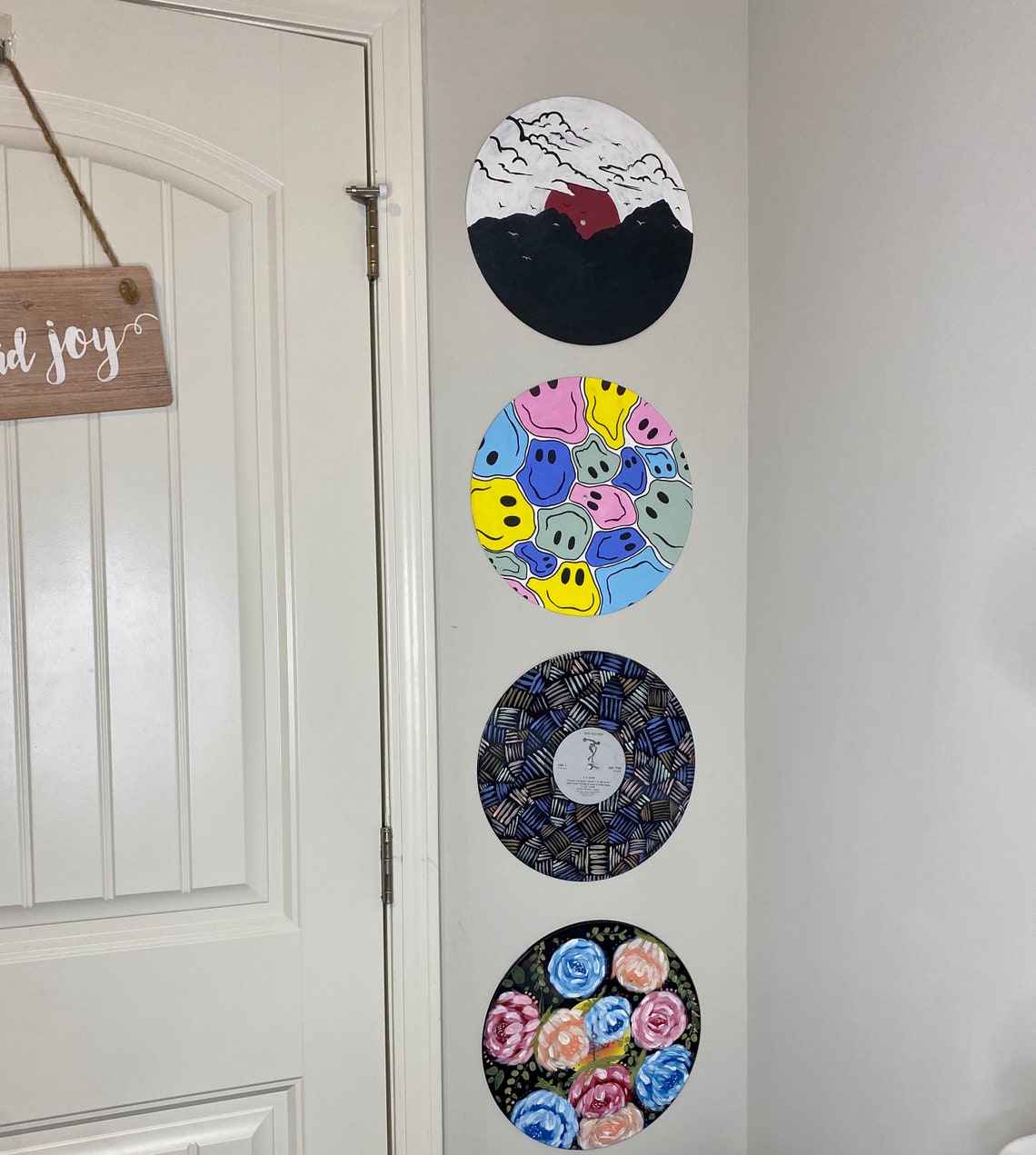 Hand Painted Acrylic Landscape 12 Inch Vinyl Record Wall Decor - Etsy