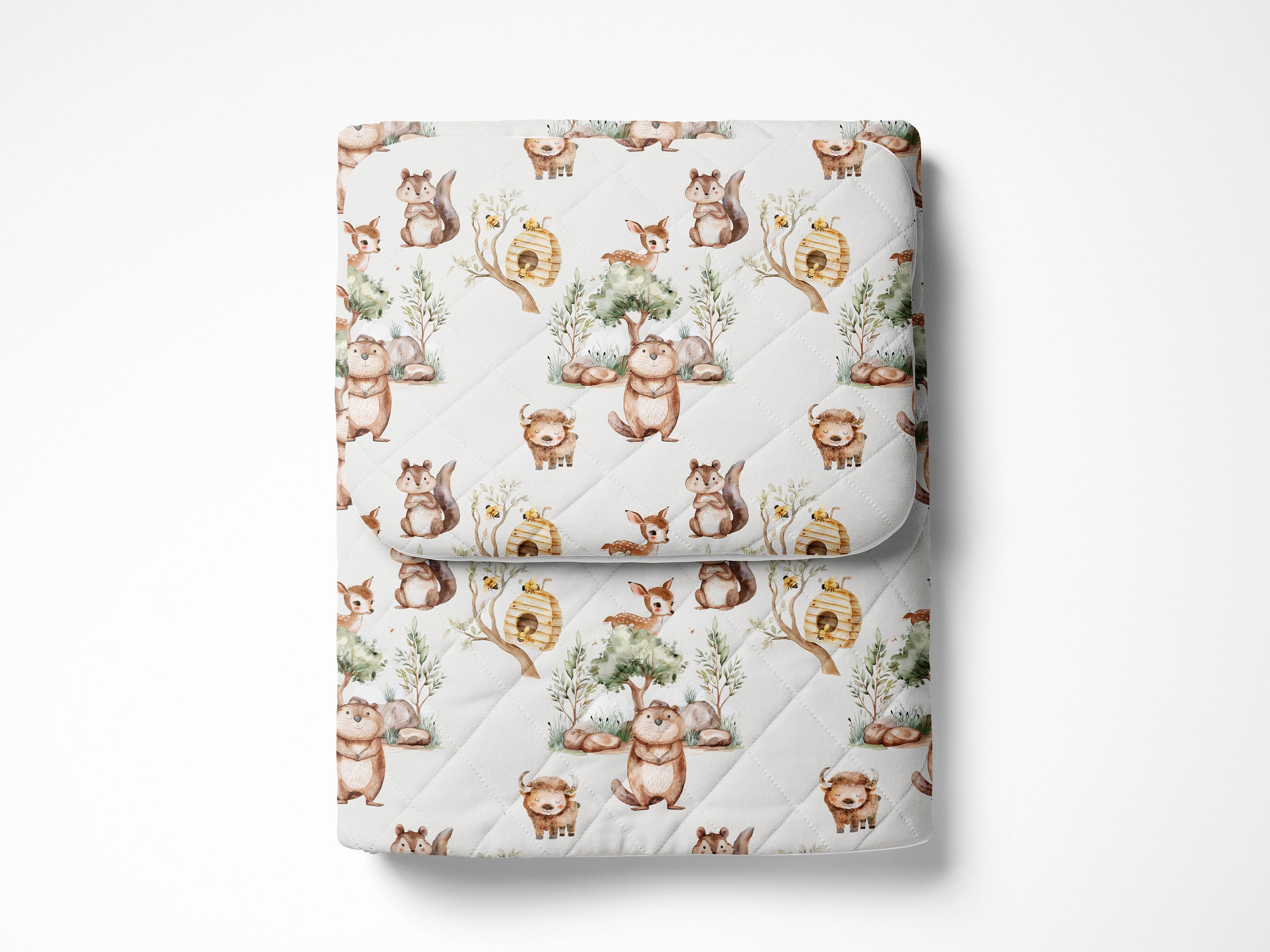 Watercolor Woodland Animal Digital Paper Set Seamless Pattern Digital ...