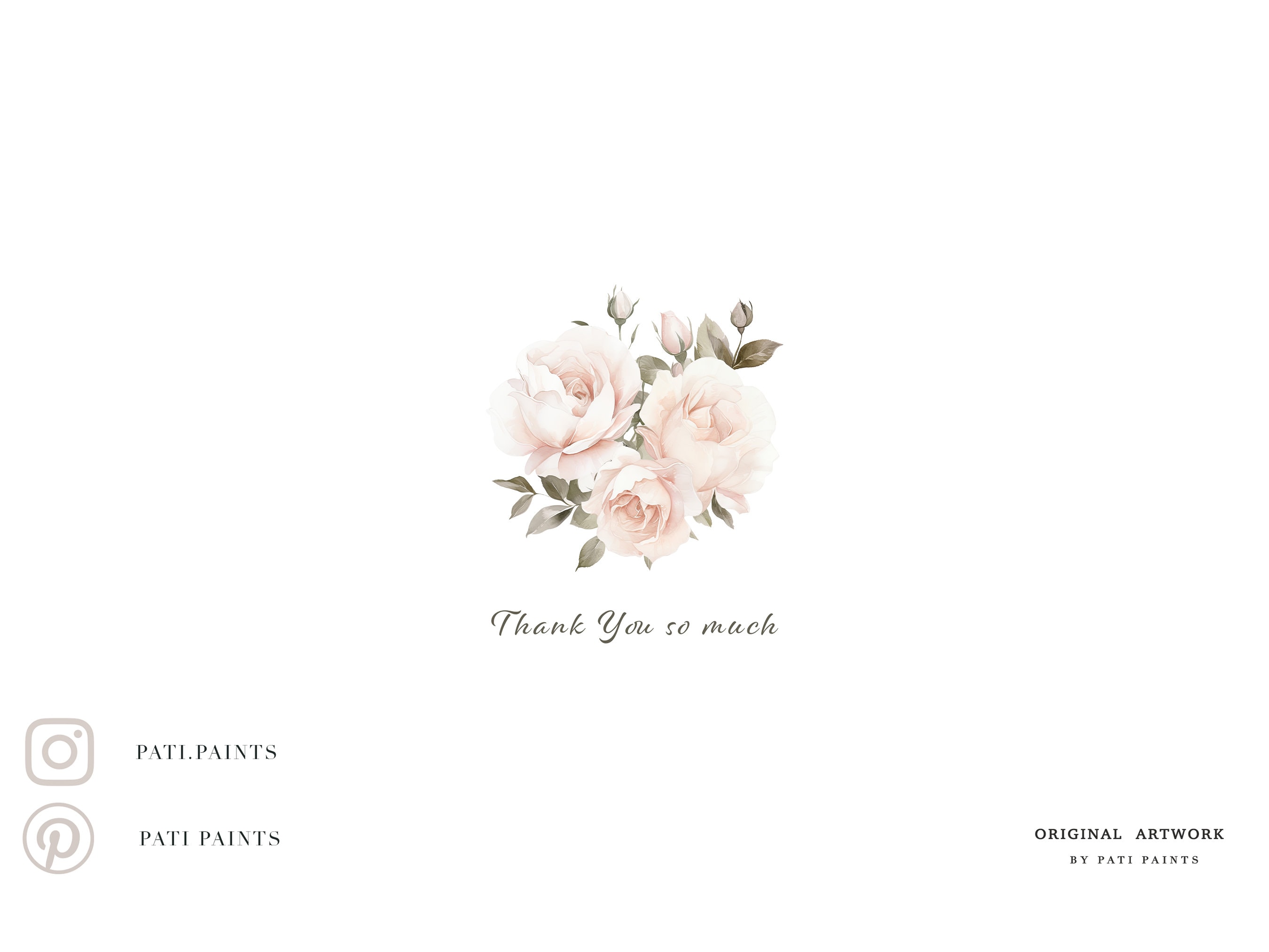 Watercolor Soft Roses Digital Paper Set Floral Seamless Pattern Wedding ...