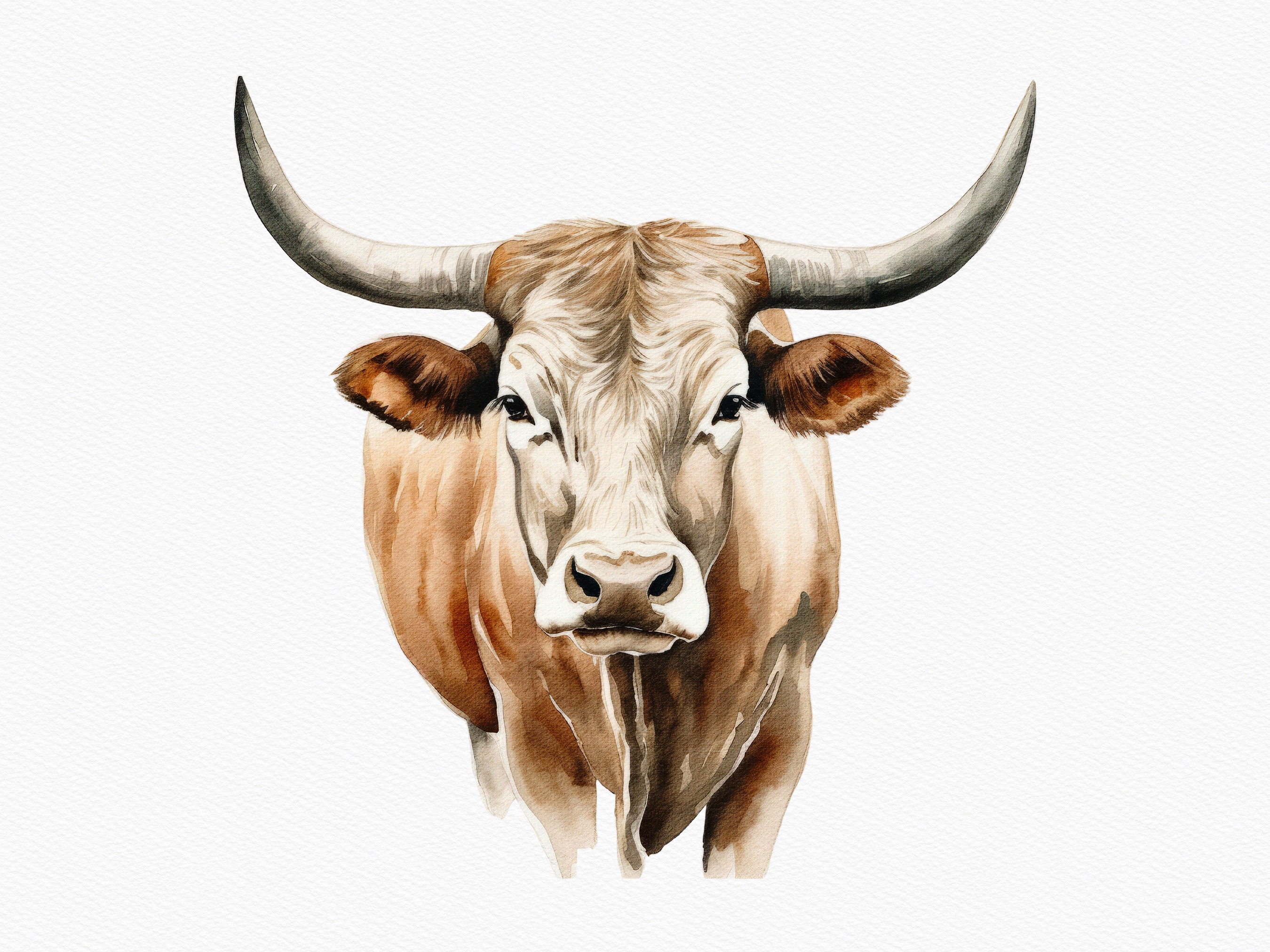 Watercolor Farm Animals Clipart Set Farmyard Animals Cow, Llama, Pig ...