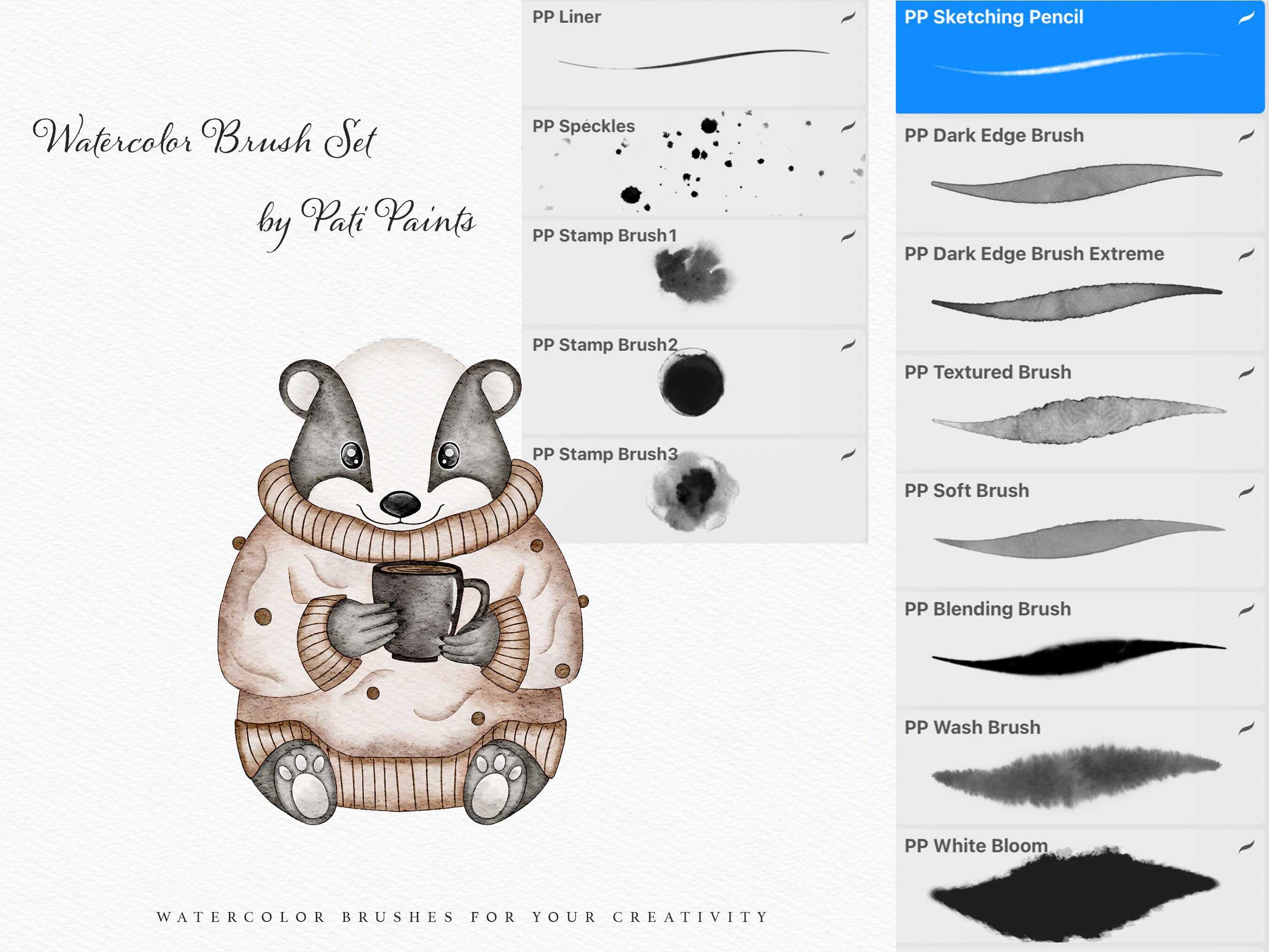 Watercolor Brush Set for Procreate Realistic Watercolor Procreate ...