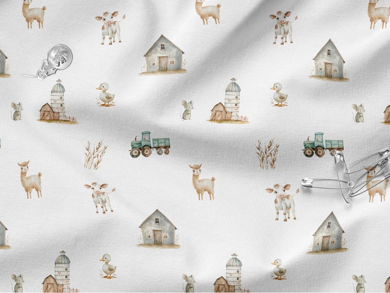 Farm Animals Watercolor Digital Paper Set - Scrapbooking - Digital ...