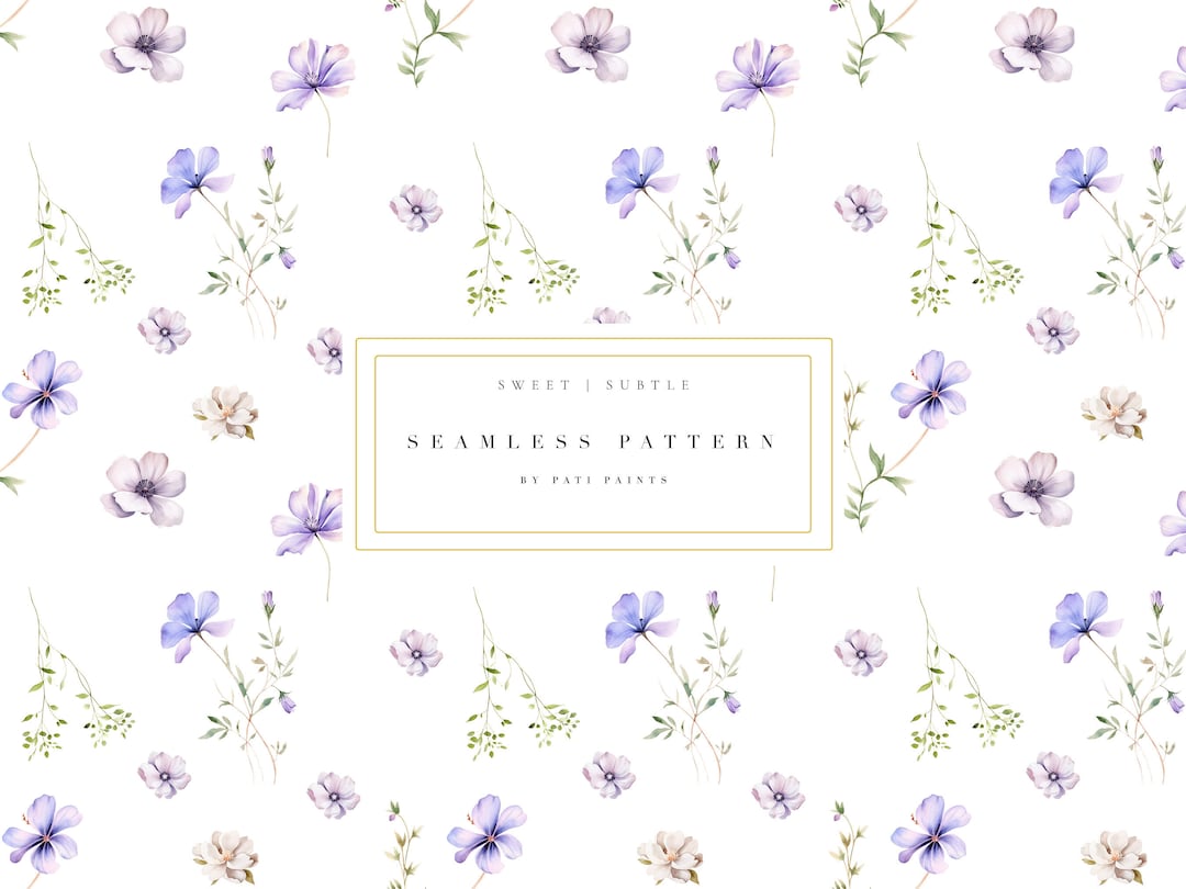 Nursery Floral Seamless Pattern - Digital Background - Tiny Floral ...