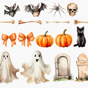 Watercolor Halloween Clipart for Commercial and Personal Use ...