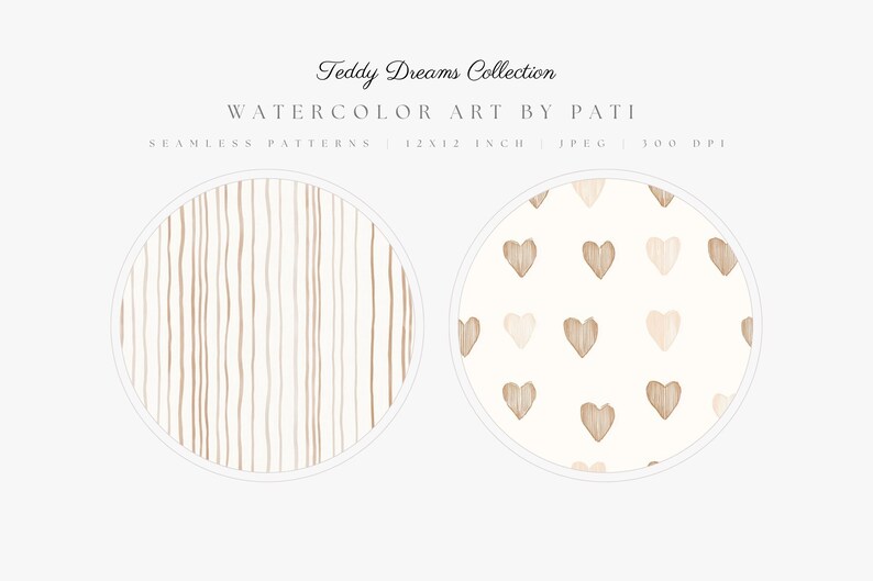 Watercolor Teddy Bears Ink Line Art Collection - Nursery Neutral ...