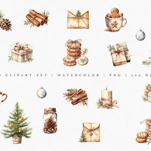 Winter Clipart Set for Christmas Gift - Holiday Season Clipart ...
