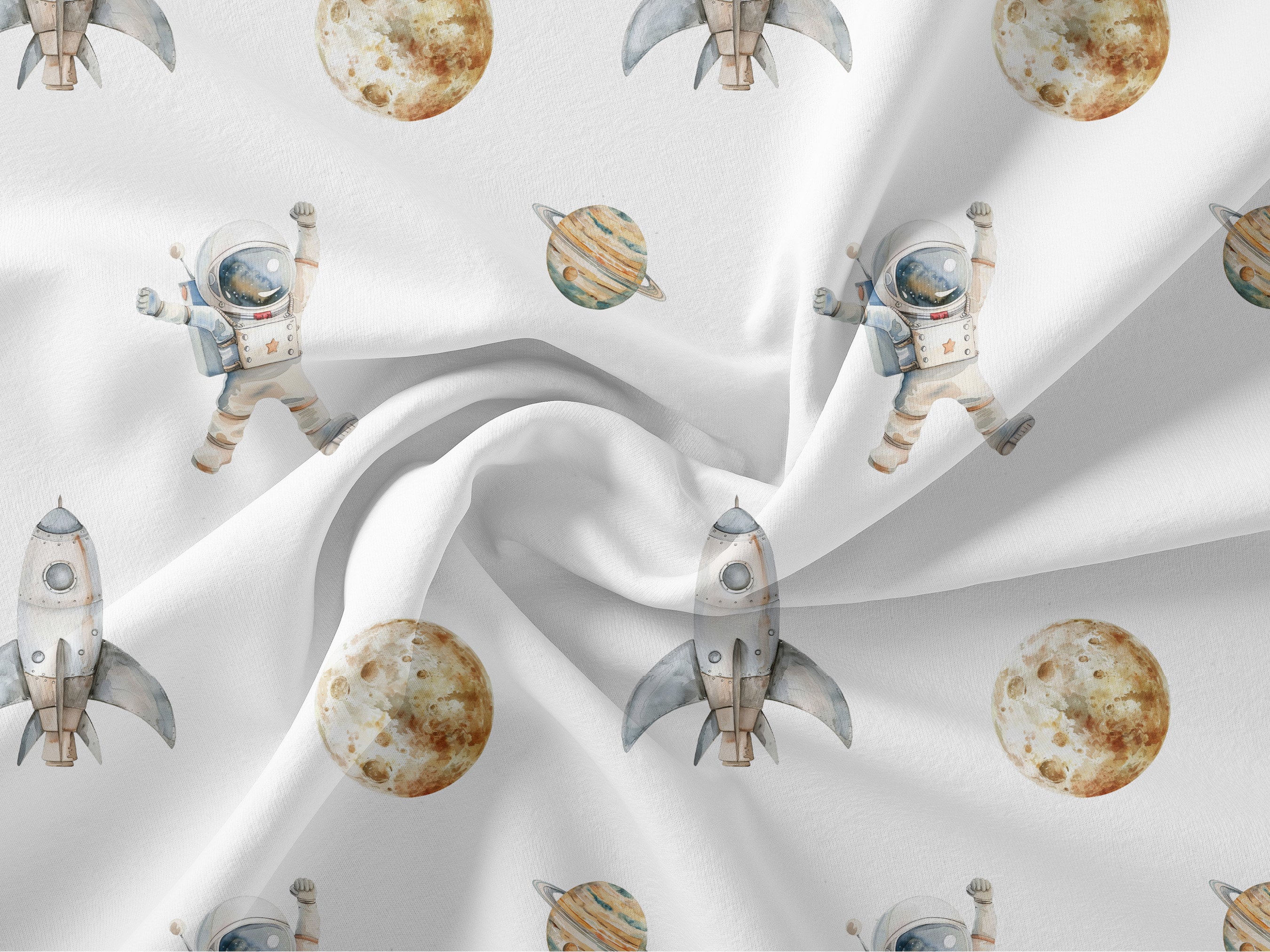 Watercolor Space Digital Paper - Digital Background - Nursery Seamless ...