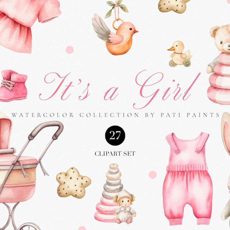 Baby Girl Clip Art - Etsy