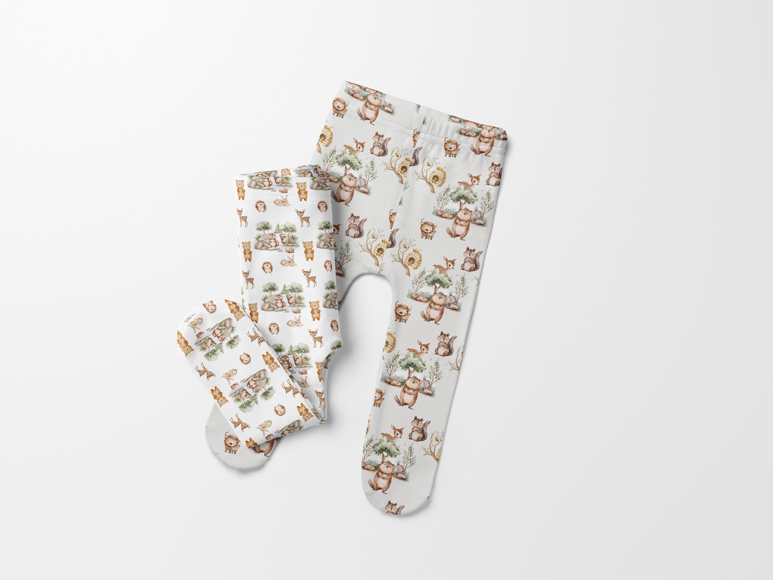 Watercolor Woodland Animal Digital Paper Set Seamless Pattern Digital ...