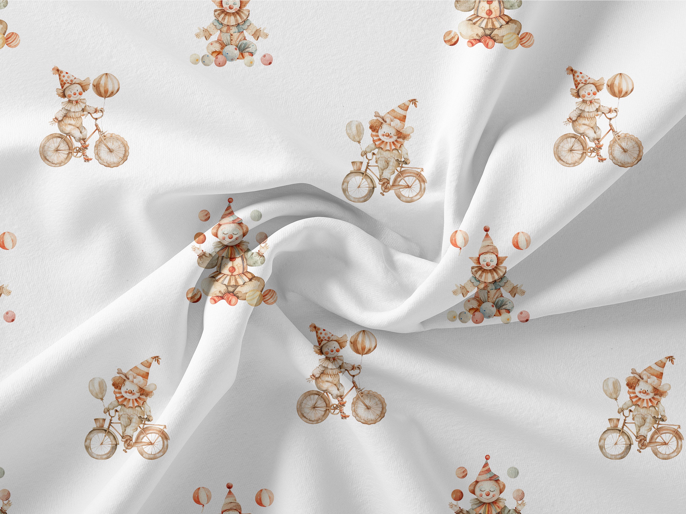 Cute Circus Clown Digital Paper Nursery Paper Digital Background Cute ...