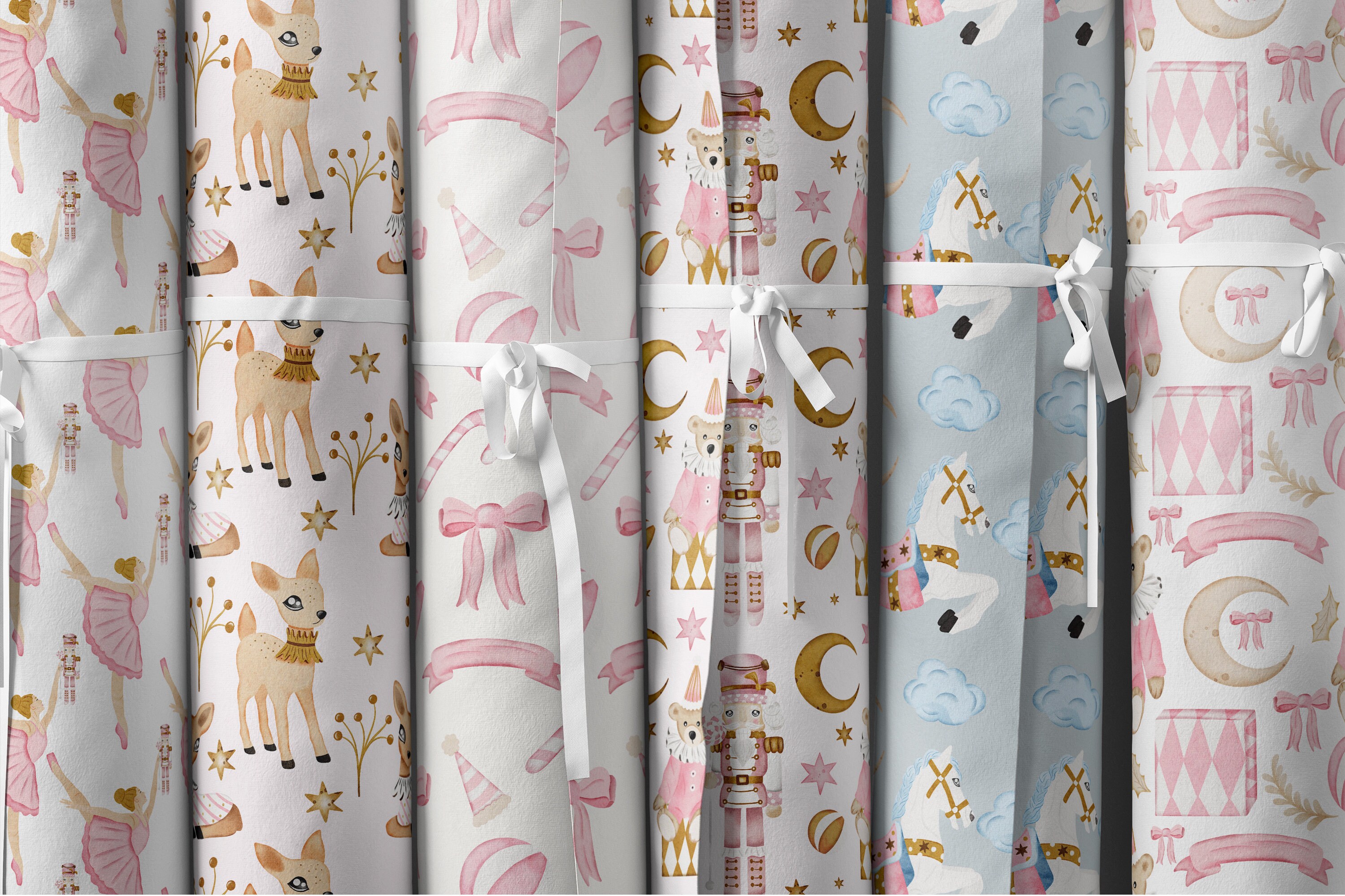 Candy Christmas Clipart Pink Christmas Tree Watercolor - Etsy