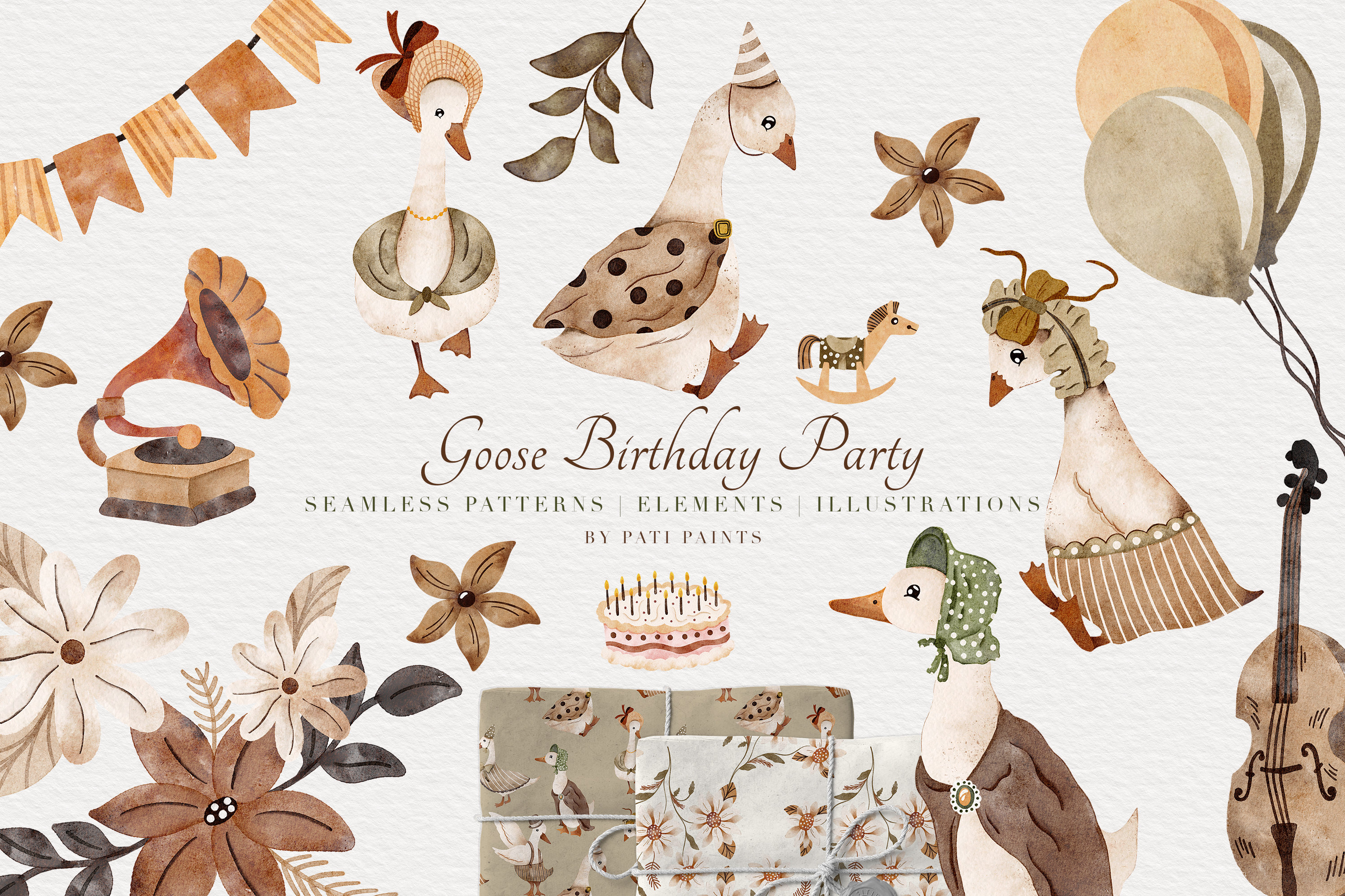 Vintage Goose Birthday Party Happy Birthday Cake - Etsy
