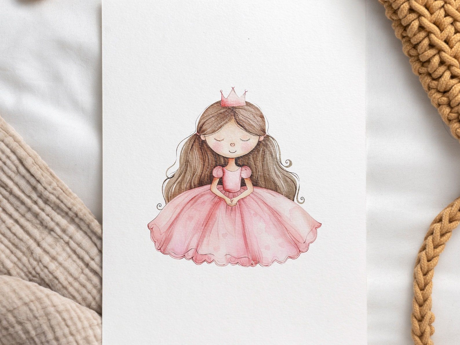 Watercolor Pink Princess Clipart Bundle - Royal Clipart - Nursery ...