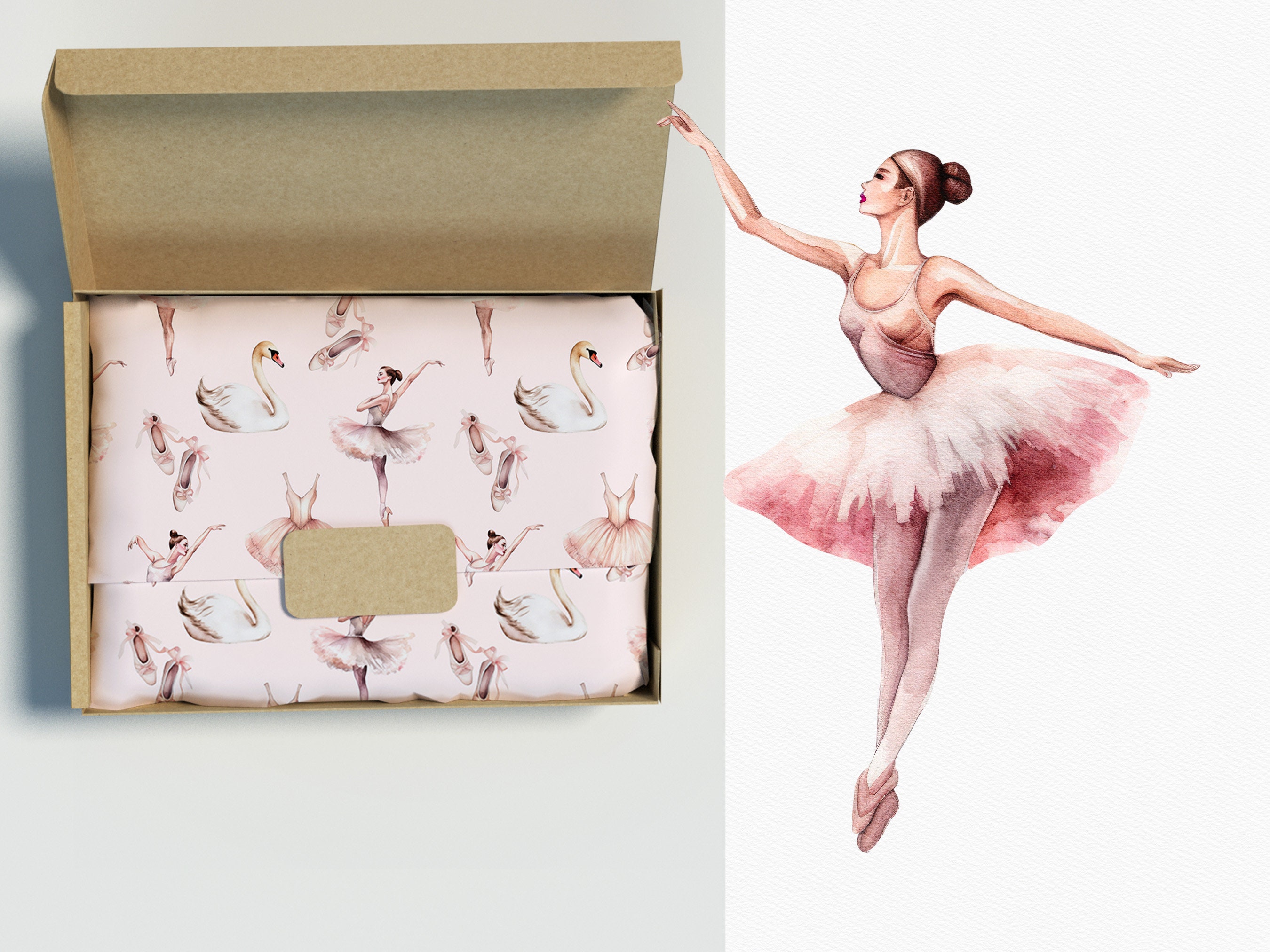 Watercolor Ballerina Digital Paper Set Digital Download Nursery ...