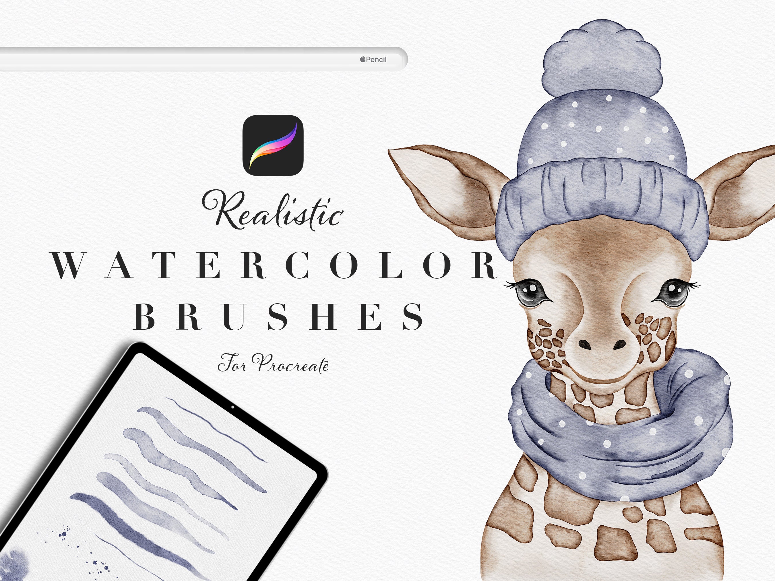 Watercolor Brush Set for Procreate Realistic Watercolor Procreate ...