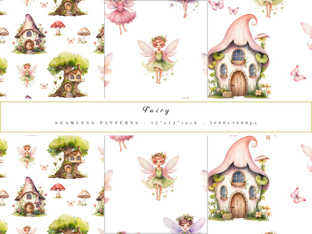 Fairy Digital Paper Set - Scrapbooking - Digital Background - Fairy ...