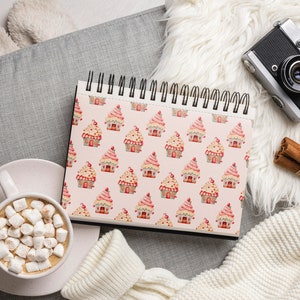 Christmas Cupcake Digital Paper Watercolor Christmas Dessert Seamless ...