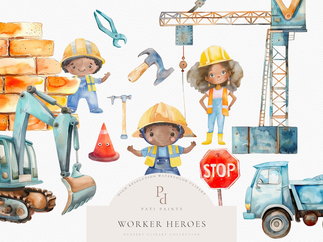 Nursery Construction Clipart Bundle - Vehicles for Kids Clipart ...