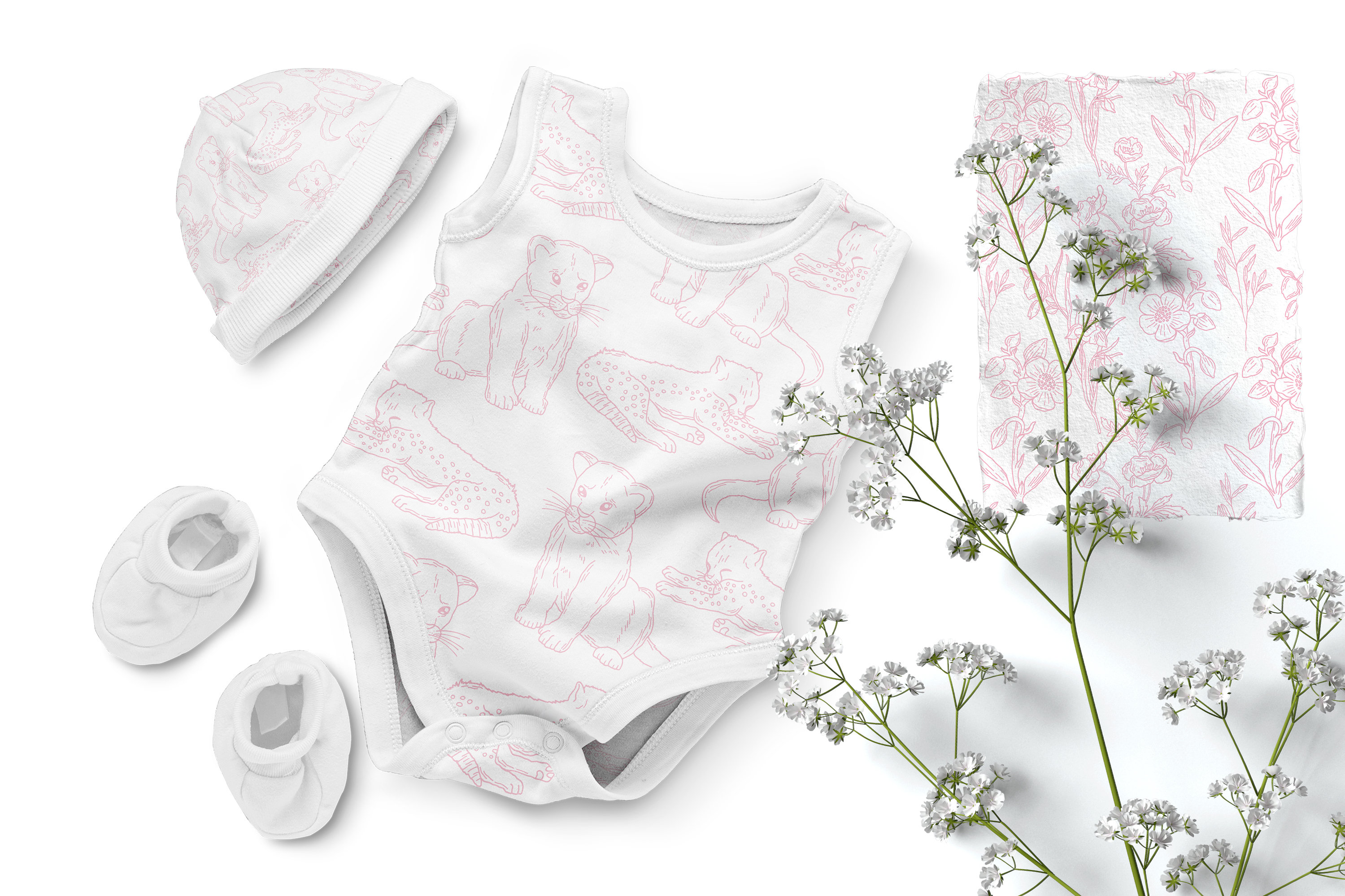 Safari Animals Digital Paper Nursery Decor Jungle Baby Animals Clipart ...