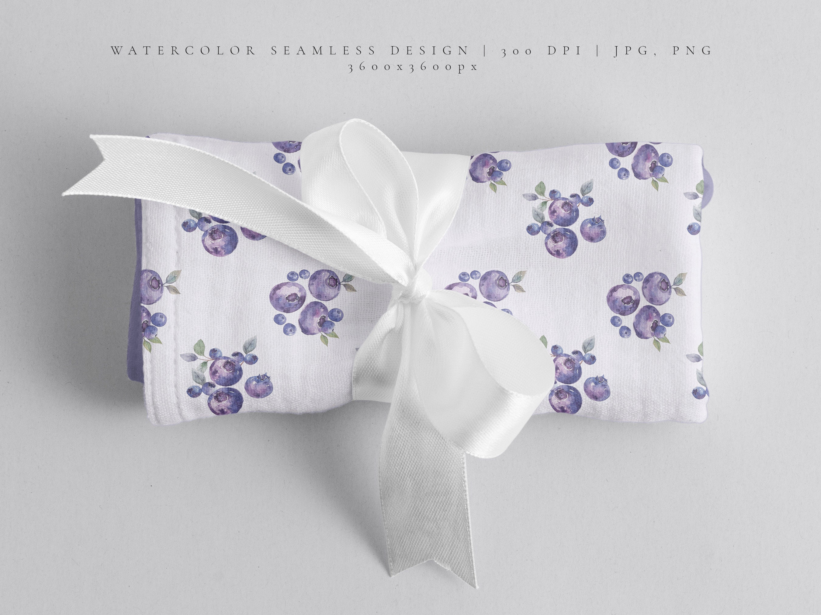 Watercolor Blueberry Digital Paper Fruit Seamless Pattern Watecolor ...