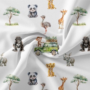 Watercolor Safari Digital Paper Set - Digital Background - Cute ...