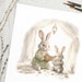 Watercolor Soft Nursery Rabbits Clipart Delicate Watercolor - Etsy