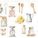 Baking Supplies Clipart Bundle - Watercolor Baking Clipart - Cooking ...