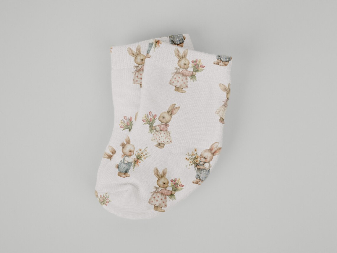 Easter Bunny Digital Paper Easter Paper Seamless Pattern Watercolor ...