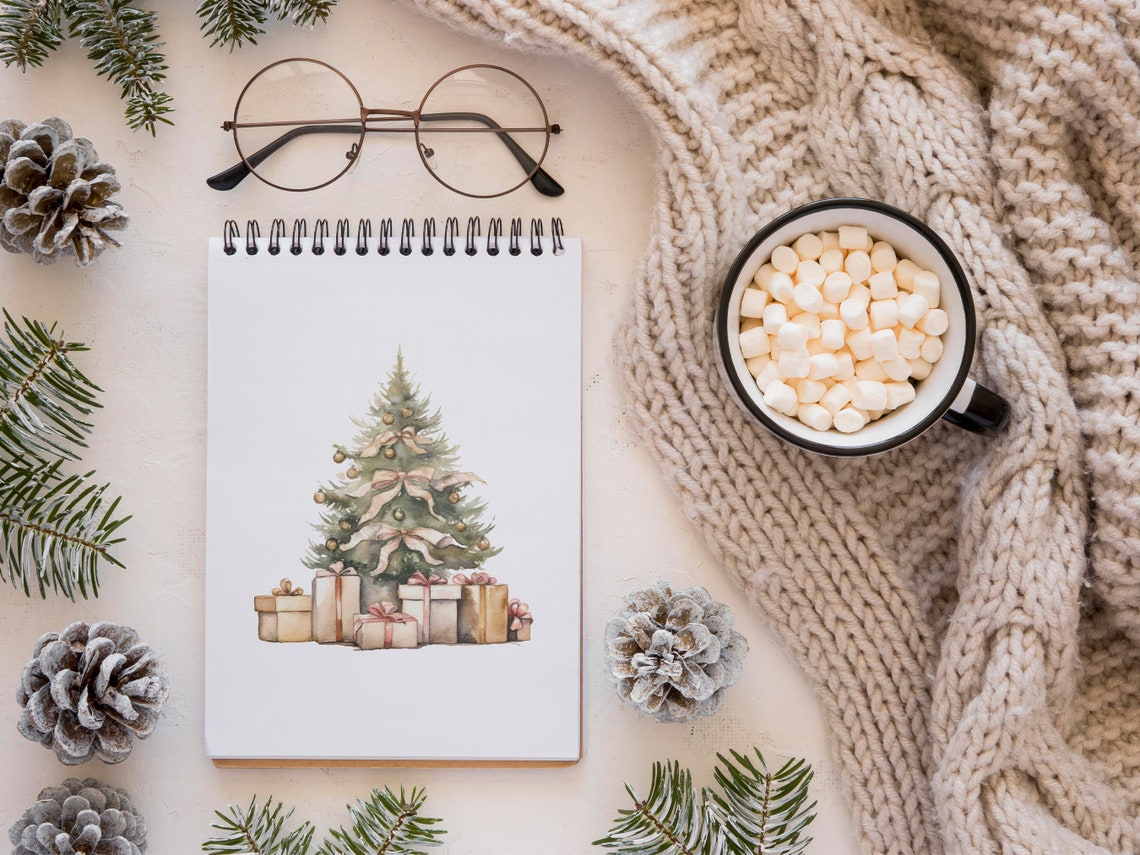 Watercolor Winter Clipart Set Christmas Digital Clipart - Etsy