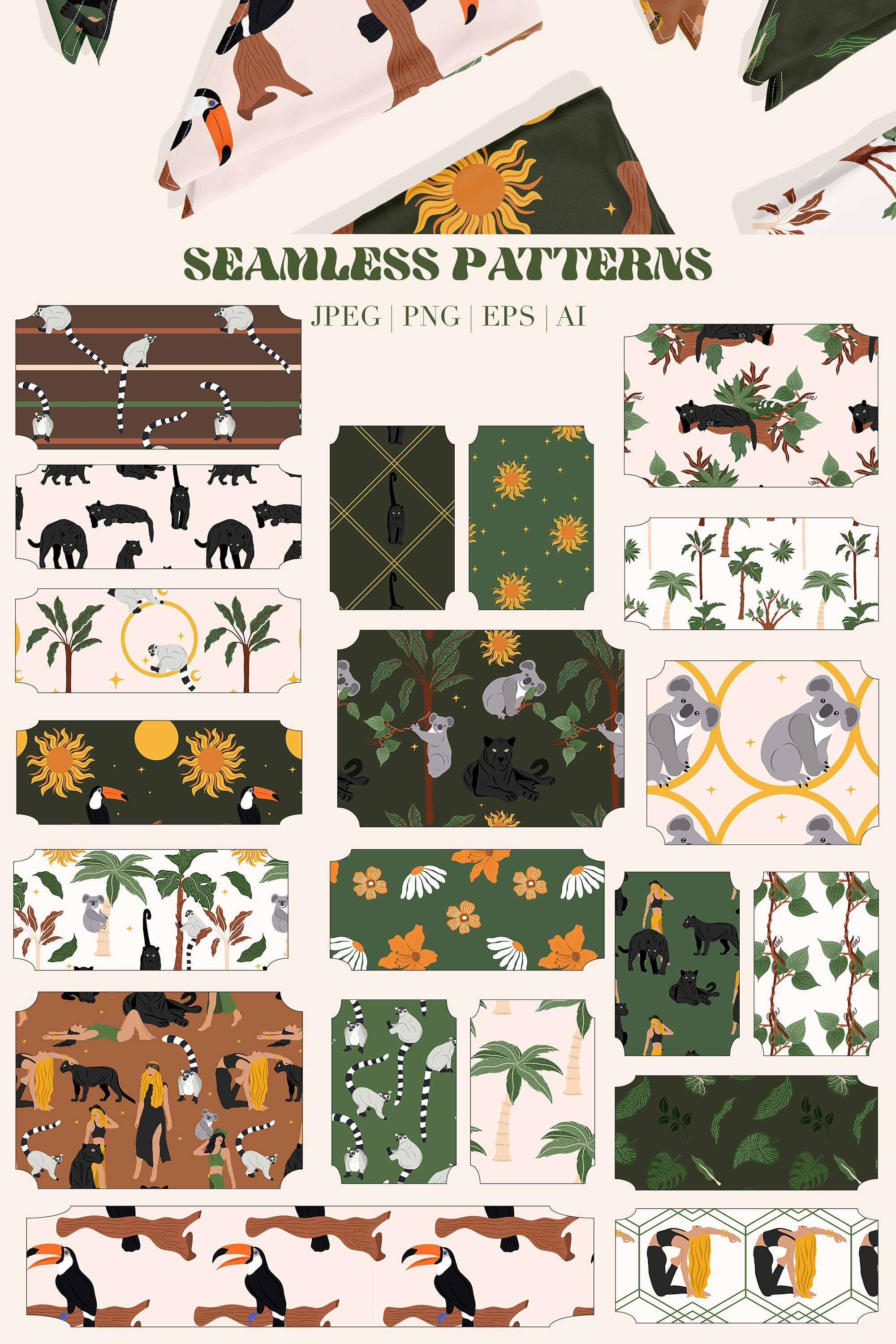 Wild and Free SVG Jungle Digital Clipart - Wedding Branding - Lemur ...