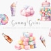 Watercolor Dessert Clipart Bundle Pastel Sweets Clipart Watercolor ...