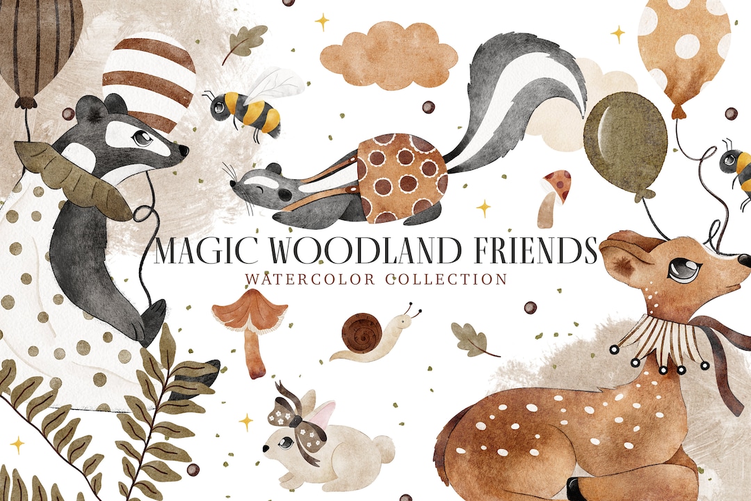 Woodland Friends Collection - Woodland Nursery Decor - Woodland Animal ...