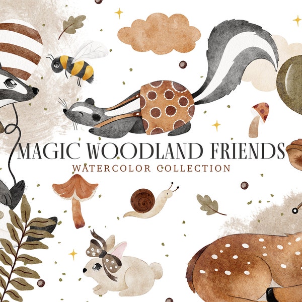 Woodland Clipart - Etsy
