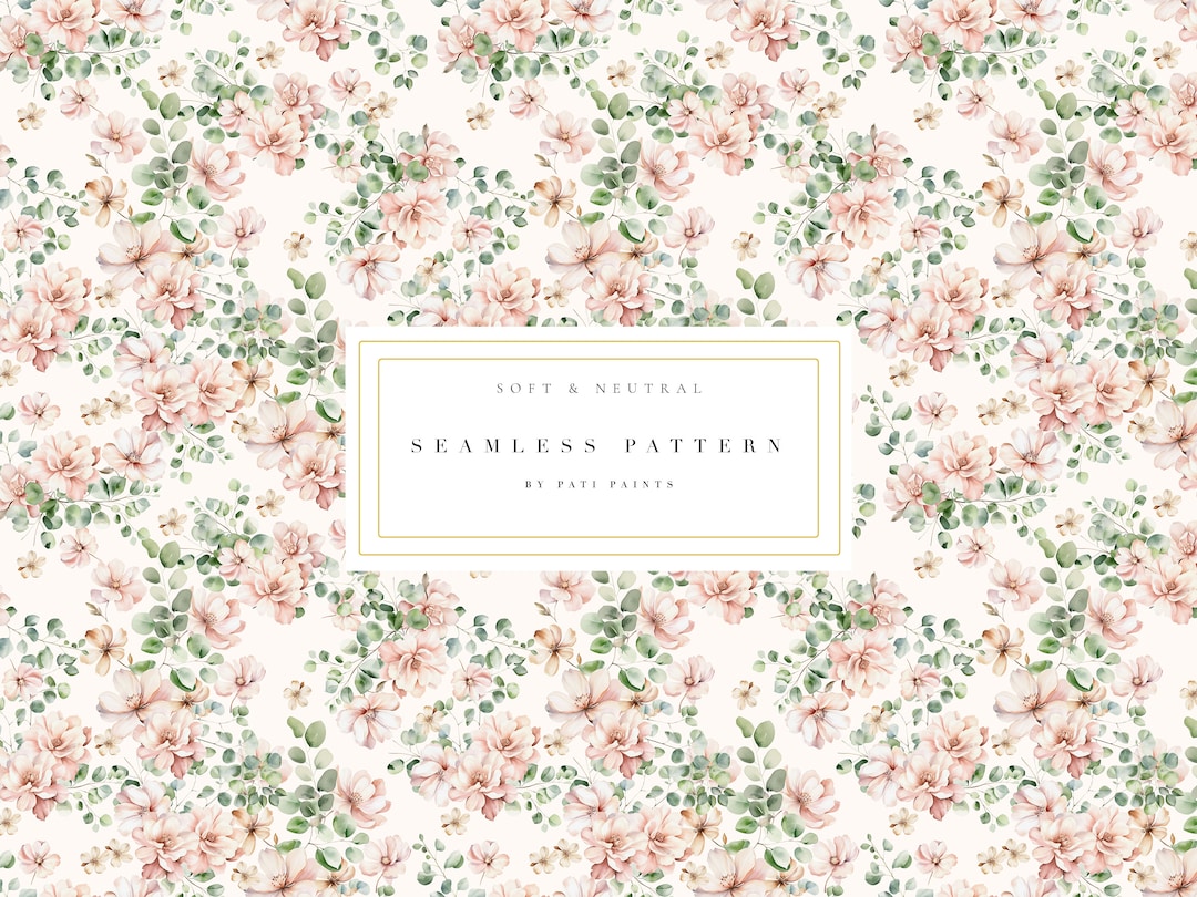 Watercolor Floral Digital Paper - Scrapbook Paper - Digital Floral ...