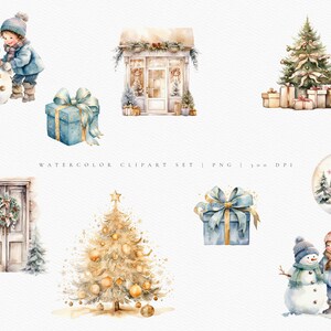 Watercolor Winter Clipart Set - Christmas Digital Clipart - Winter Clip ...