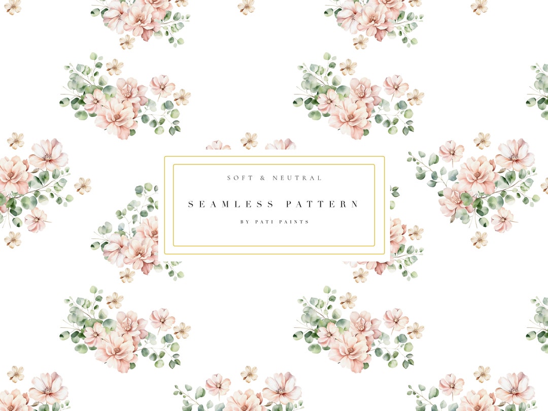 Watercolor Floral Digital Paper - Scrapbook Paper - Digital Floral ...